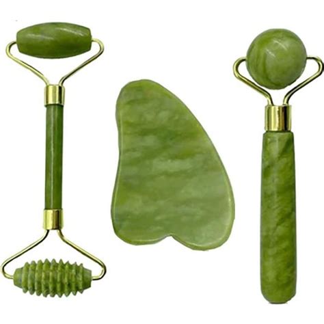 Massage Du Visage Naturel Rouleau Jade Rouleau Pour Le Visage Gua Sha