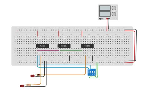 Circuit Design Half Subtracter Using Logic Gates Tinkercad