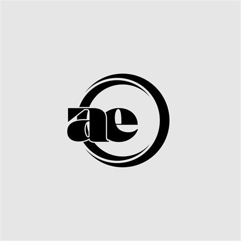 Letters AE Simple Circle Linked Line Logo Vector Art At Vecteezy