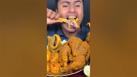 Asmr Eating Spicy Mutton Curry🔥 Basmati Rice Shorts Mukbangn