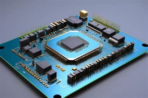 3d Views Of Electronic Chip Components Premium Ai Generated Image