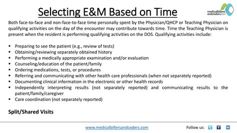 Ppt Selecting Eandm Based On Time Powerpoint Presentation Free