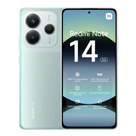 Xiaomi Redmi Note 14 5G 8 256GB Dual Sim Coral Green Global Edition Δόσεις Χωρίς Πιστωτική Drele