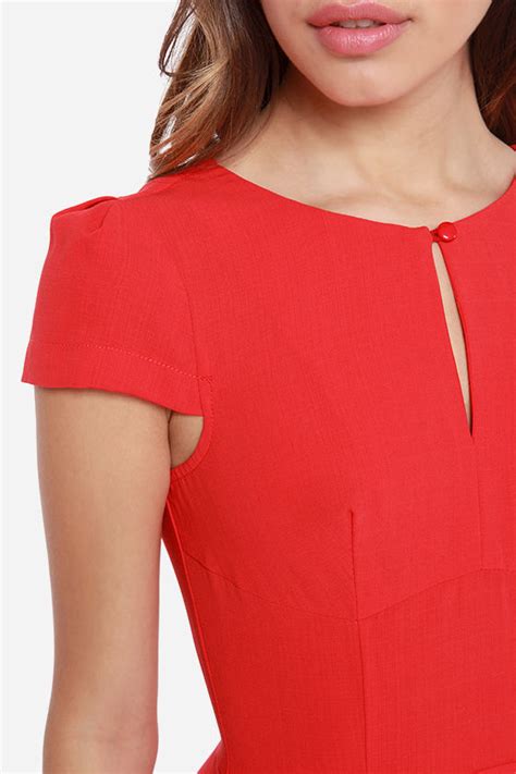 Cute Red Dress Skater Dress 47