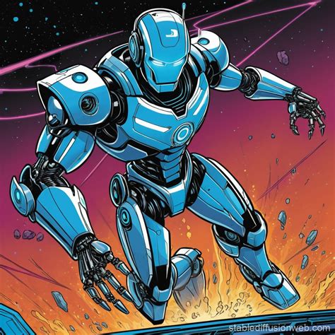Robot Flip Inspired By Tron Stable Diffusion Online