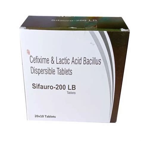 Cefixime Lactic Acid Bacillus Dispersible Tablets 200 Mg At Rs 1000
