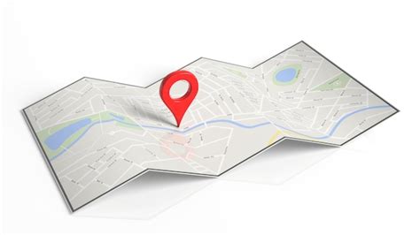Premium Photo Map With Red Pointer Set Isolated On White Background
