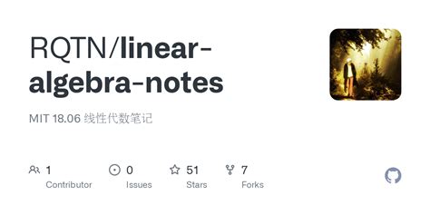 Github Rqtn Linear Algebra Notes Mit