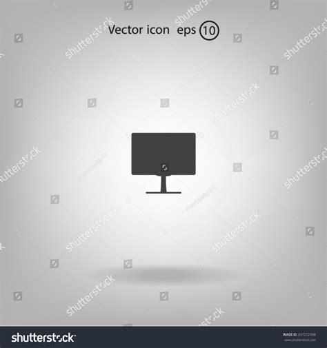 Display Monitor Vector Mockup Vector Illustration Stock Vector Royalty