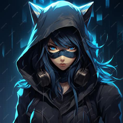 Premium Photo The Enigmatic Anime Hacker Unleashing Her Ninja Skills