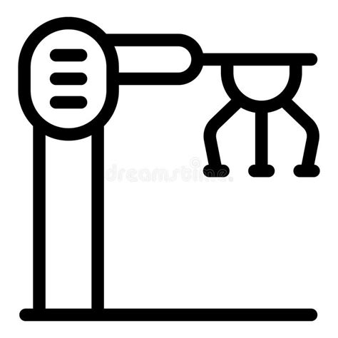 Robotic Arm Picking Up Object Icon Simple Style Stock Vector Illustration Of Simple Grip