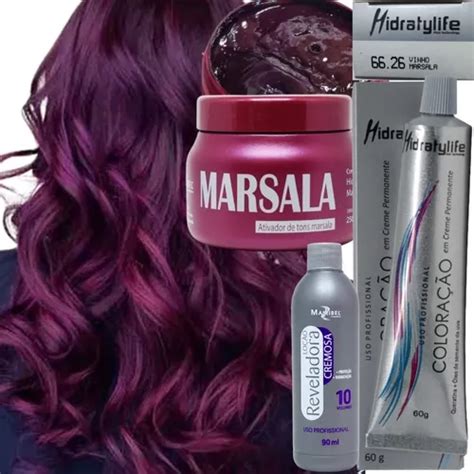 Kit Vinho Marsala Tinta Ox Vol Ml Matizador Frete Gr Tis