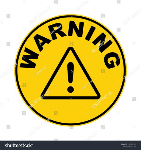 Warning Sign Blank Round Warning Sign เวกเตอร์สต็อก ปลอดค่าลิขสิทธิ์