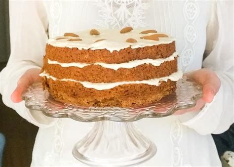 small acorns spiced parsnip birthday cake with cashew and coconut
