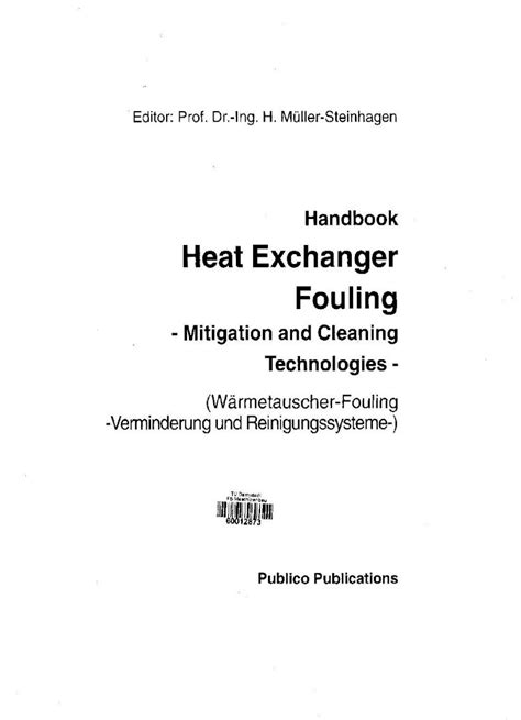 PDF Handbook Heat Exchanger Fouling PDF FileHandbook Heat
