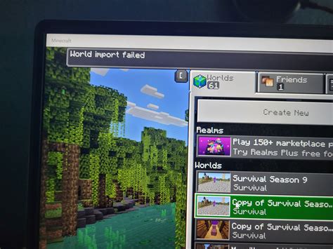 Why Wont My World Be Imported Or Exported Plz Help Btw In The Files It Says Its 0 Kb Big And