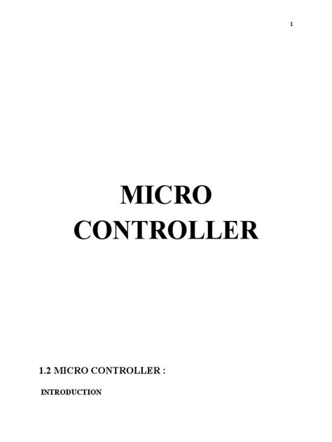 Micro Controller Pdf Flash Memory Input Output