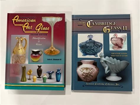Glass Identification And Values Book Lot American Art Glass Cambridge