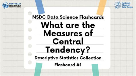 Nsdc Data Science Flashcards Descriptive Statistics 1 What Are The Measures Of Central
