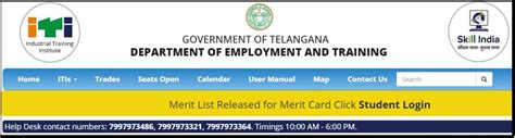 Ts Iti Merit List 2025 Telangana Iti Seat Allotment Counselling Result