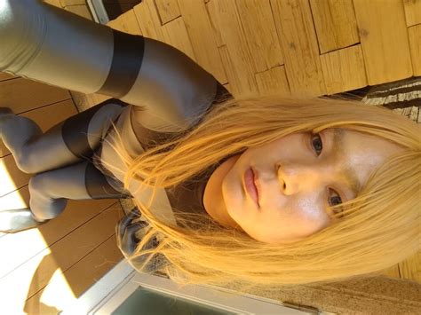 Blonde Cross Dressing Boy Changed From Sexy Full Body Tights To A Competitive Swimsuit And