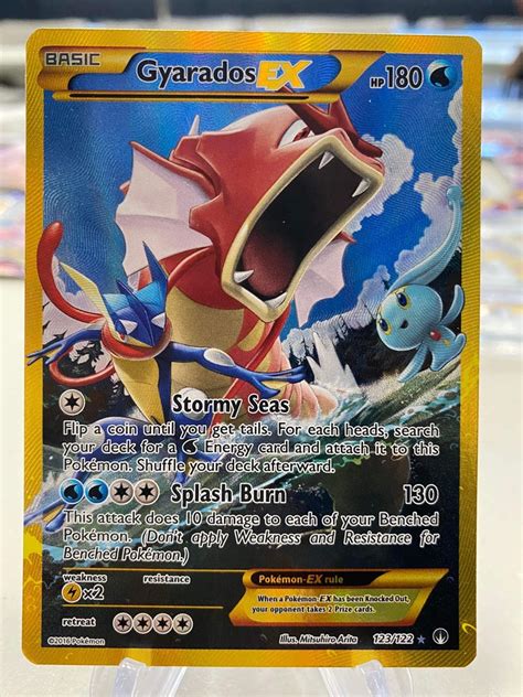 2016 Pokemon Gyarados Ex Full Art Xy Breakpoint 123 Of 122 Holo Lightly