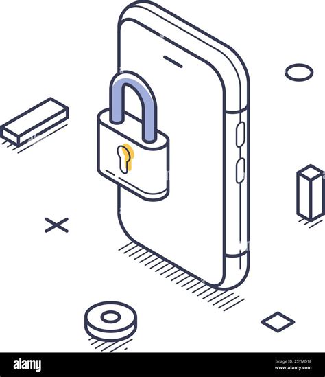 An Illustration Shows A Smartphone With A Padlock Securely Attached