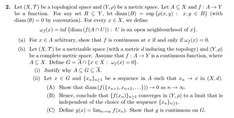 solved 2 let x t be a topological space and y p be a