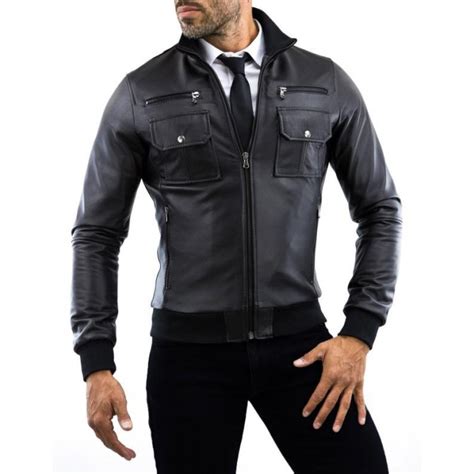 Chaqueta De Cuero Genuino Para Hombre Cuiroma