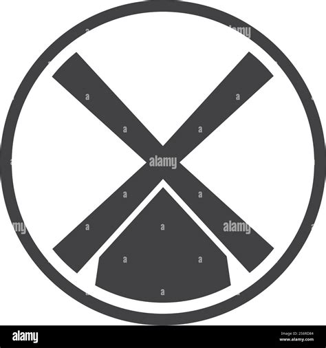 Windmill Logo Vector Flat Design Template Stock Vector Image And Art Alamy