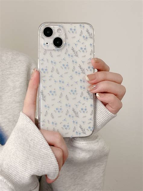 Flower Print Clear Phone Case Floral Phone Case Flower Phone Case