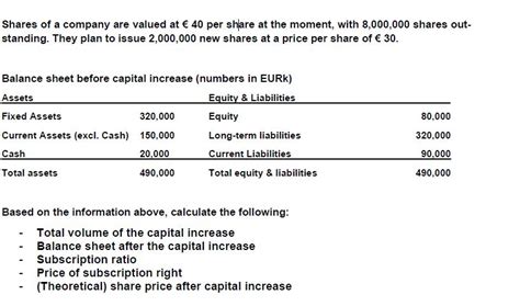 Solved Shares Of A Company Are Valued At €40 ﻿per Share At