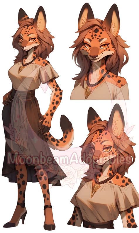 Adopt A Character Modern Serval Anthro Female Furry Etsy