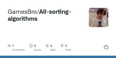 GitHub GamesBro All Sorting Algorithms