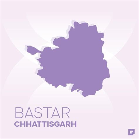 Bastar District Map Chhattisgarh India Editable Vector Outline Premium Vector