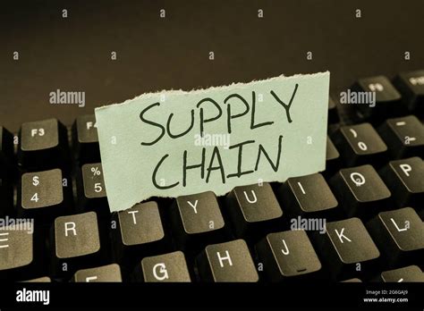 Conceptual Caption Supply Chain Conceptual Photo System Of Organization And Processes From