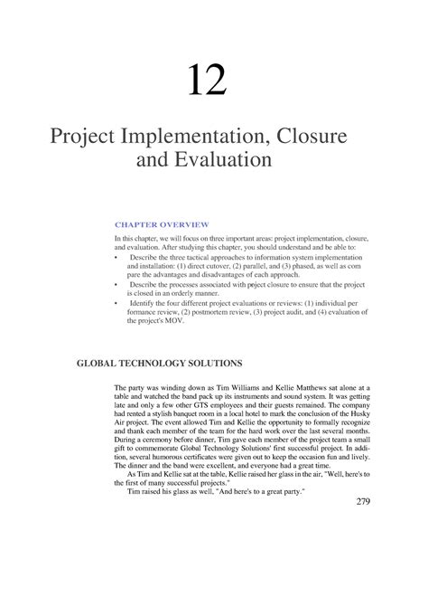 14 Chapter 12 Project Implementation Closure And Evaluation 1 12