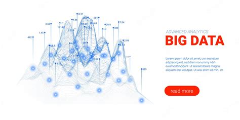 Premium Vector Digital Graphic Background Big Data Flow Visualization