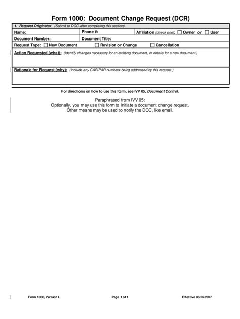 Fillable Online Document Change Request Dcr Ims Form Nasa Iv V