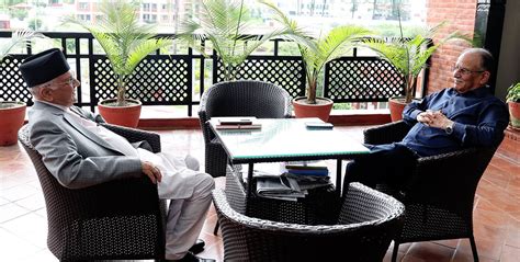 PM Dahal UML Chair Oli Hold Talks