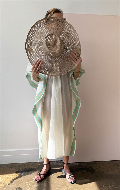 Natural Floral Large Brim Hat Medium Two