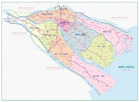 Administrative Map Of Ben Tre Source Investment Promotion Agency Ipa