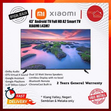 Xiaomi Mi P1 43 Android 4K UHD LED TV 2 Years On Site Warranty