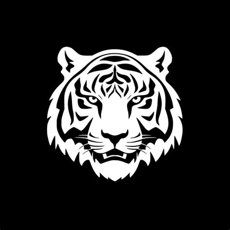 Premium Vector Tiger Black And White Isolated Icon Vector Illustration