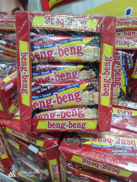 บรรจุ12ซอง ขนมกินเล่น ขนมช็อกโกแลต เบง เบง เวเฟอร์ Beng Beng เคลือบ