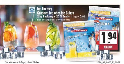 Ice Factory Crushed Ice Oder Ice Cubes Angebot Bei Edeka 1prospekte De