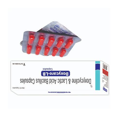 Doxycycline And Lactic Acid Bacillus Capsules At Rs 80 Box Doxycycline