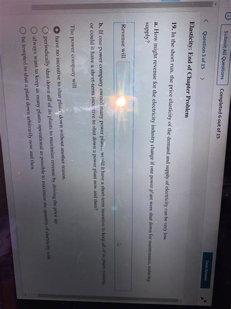Solved O Submit All Questions Completed 6 Out Of 15 Question