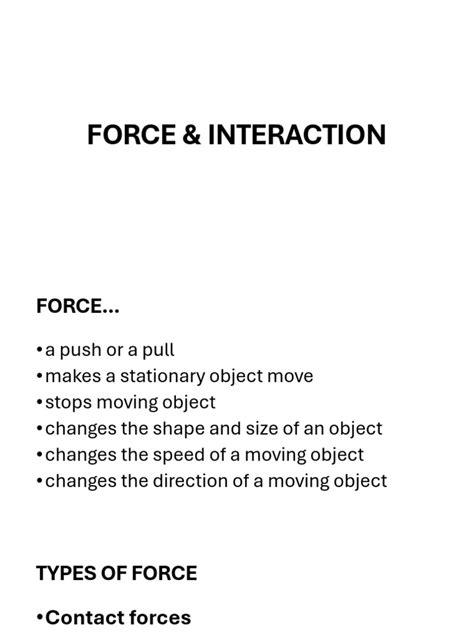 Force Interaction Pdf Force Euclidean Vector