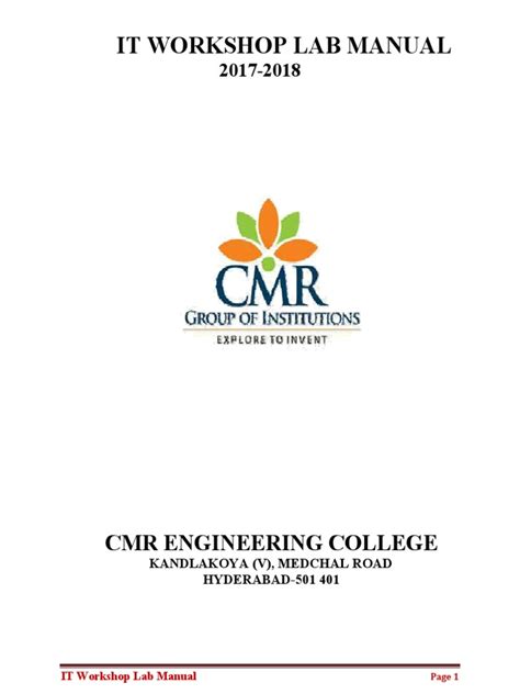 It Workshop Lab Manual It Workshop Lab Manual It Workshop Lab Manual